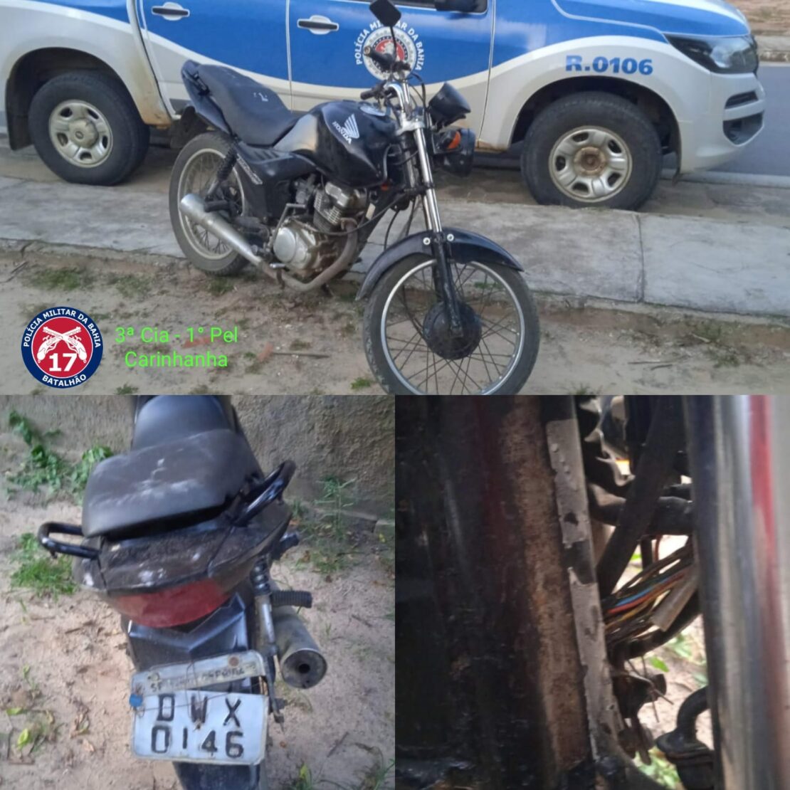 Motocicleta com chassi pinado é apreendida em Carinhanha - Folha do Vale